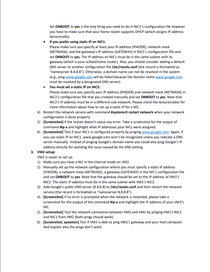 Solved 1) VM1 in this network topology plays a role as | Chegg.com
