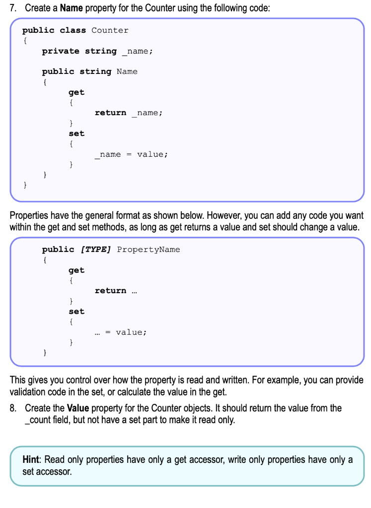 How many Counter objects were created? A total of | Chegg.com