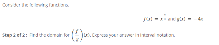 Solved Consider the following functions.f(x)=x23 ﻿and | Chegg.com