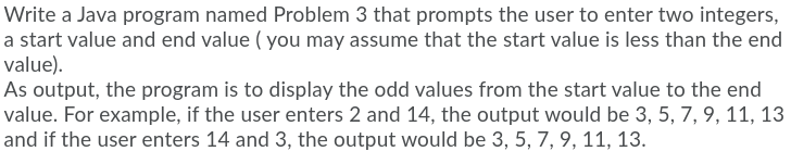 Solved Write a Java program named Problem 3 that prompts the | Chegg.com