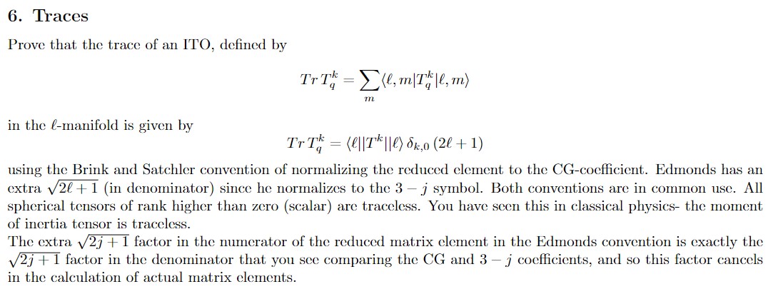Solved Prove that the trace of an ITO, defined by | Chegg.com
