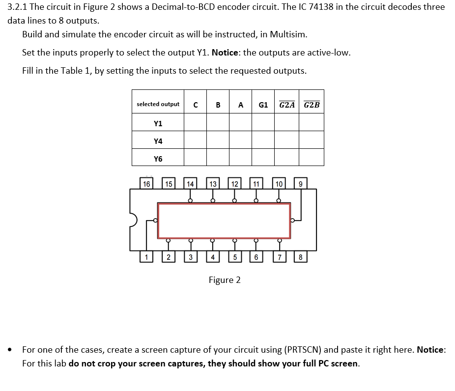 Solved 3.2.1 The circuit in Figure 2 shows a Decimal-to-BCD | Chegg.com