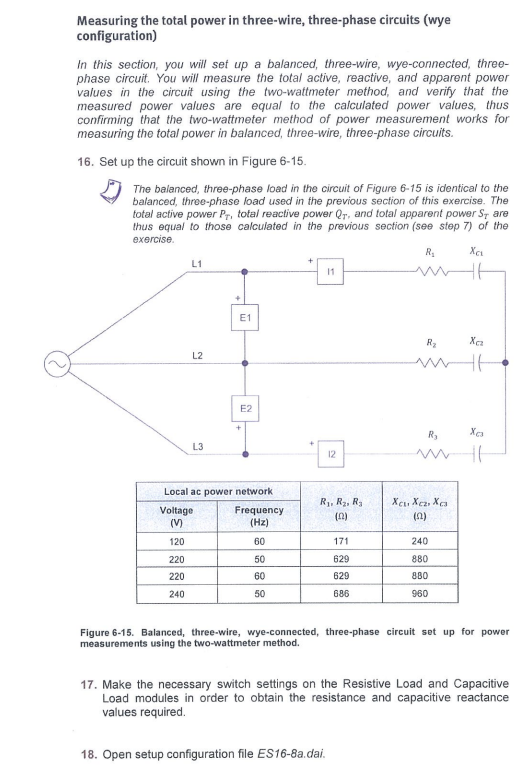 Solved Measuring the total power in three-wire, three-phase | Chegg.com