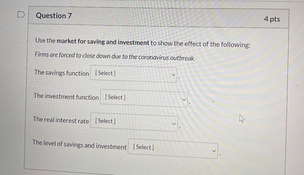 Solved the options for each ones are increase, decrease and | Chegg.com