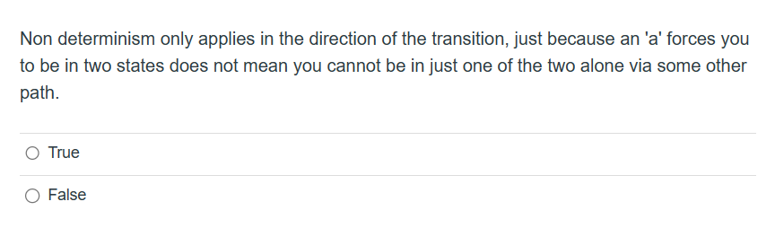 Solved Non determinism only applies in the direction of the | Chegg.com