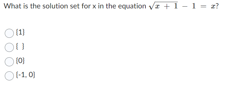 Solved What is the solution set for x in the equation | Chegg.com