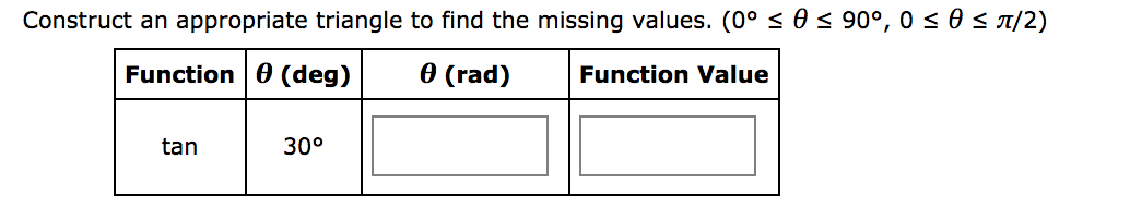 Solved Construct an appropriate triangle to find the missing | Chegg.com