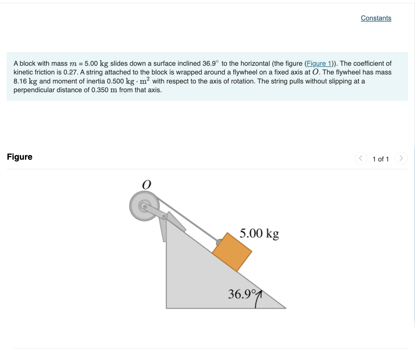 Solved A block with mass m=5.00kg ﻿slides down a surface | Chegg.com