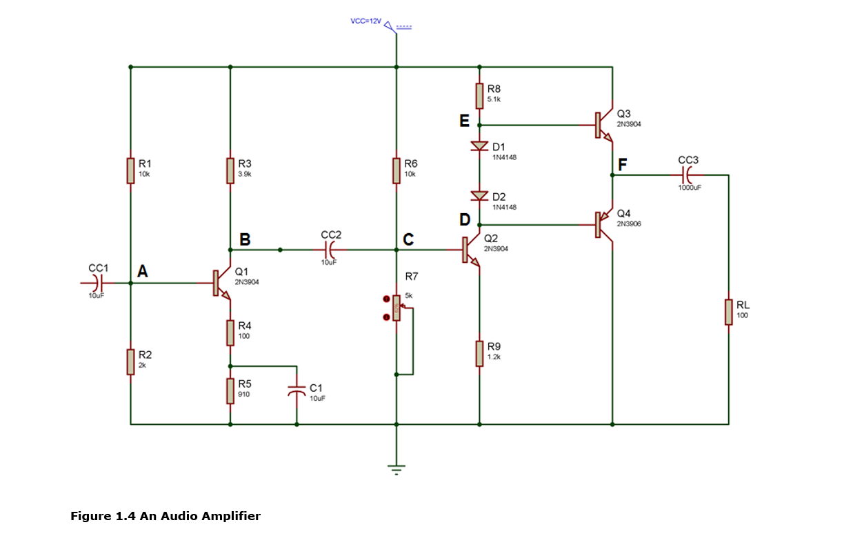 Solved 1. Build the circuit shown in Figure 1.4 in Proteus. | Chegg.com