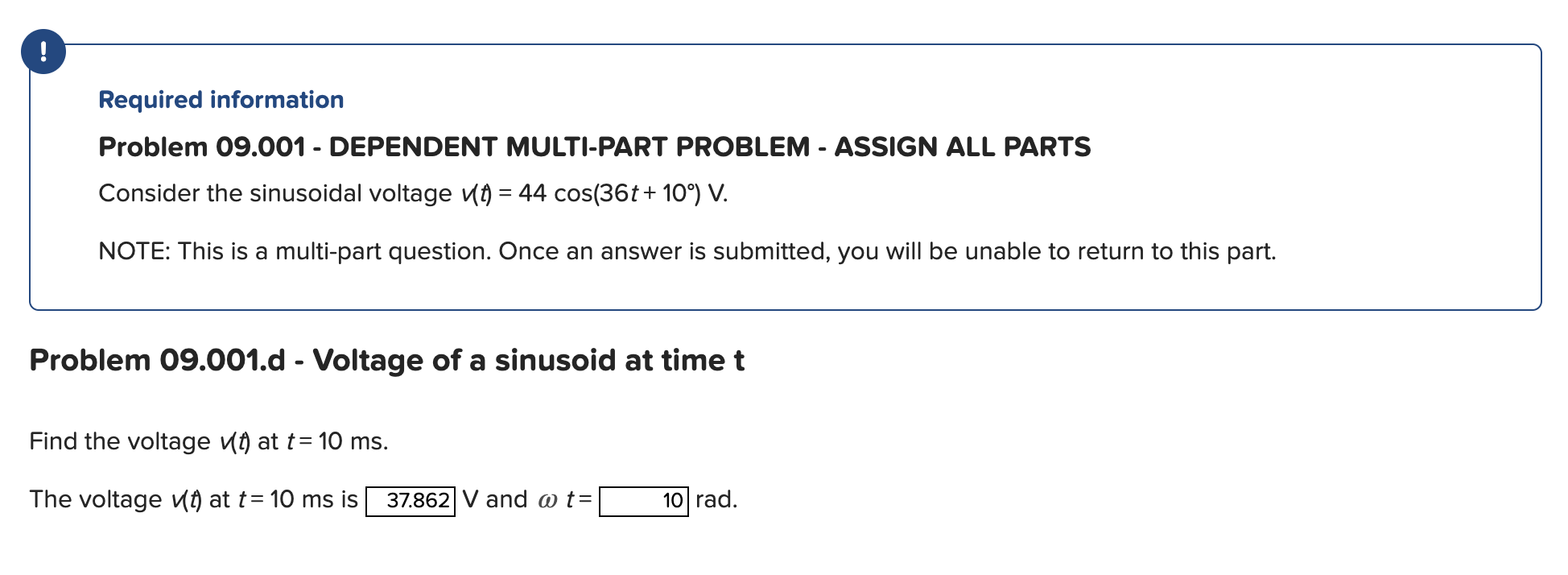 Solved ! Required information Problem 09.001 - DEPENDENT | Chegg.com