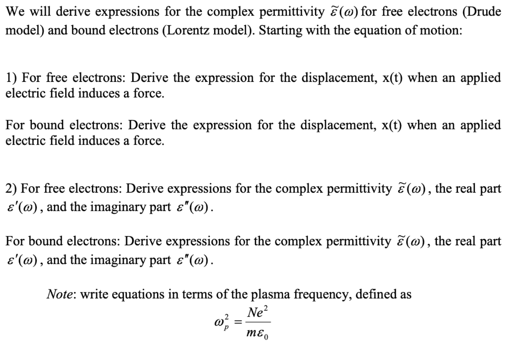 Solved We will derive expressions for the complex | Chegg.com