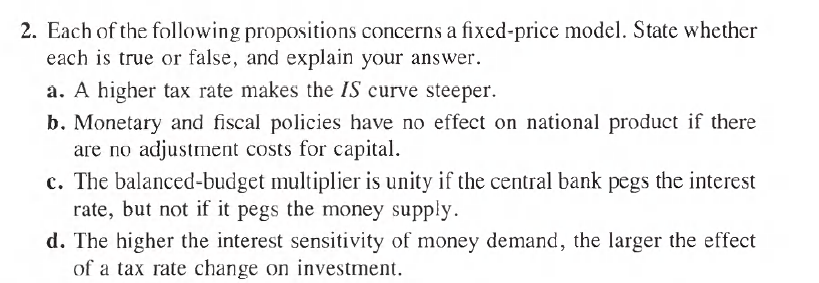 Solved 2. ﻿Each of the following propositions concerns a | Chegg.com