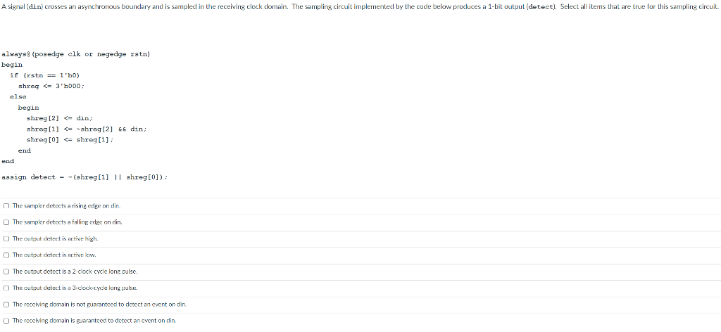 Solved alwaysi (posedge clk or negedge rstn) begin if { rstn | Chegg.com