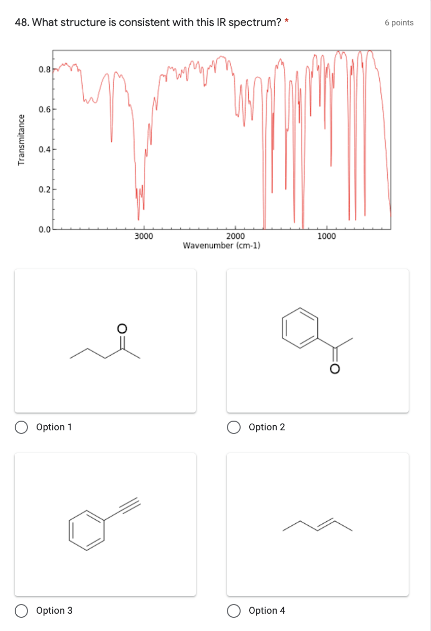 Solved 48. What structure is consistent with this IR | Chegg.com