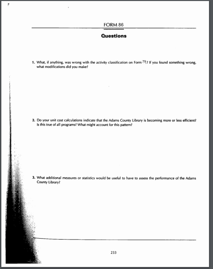 FORM 86 Questions 1. What, if anything, was wrong | Chegg.com