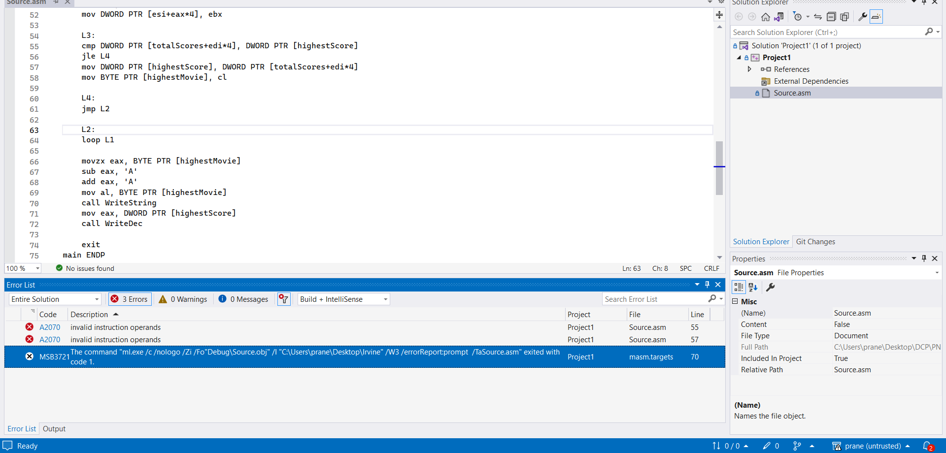 Solved Can you fix all the errors, Here's the entire | Chegg.com