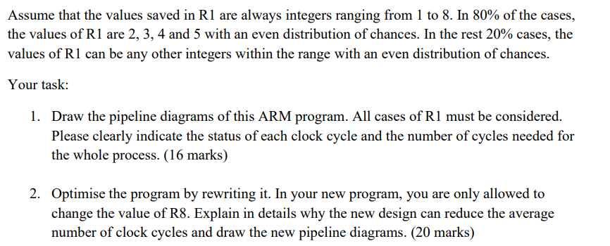 Solved Assume that the values saved in R1 are always | Chegg.com