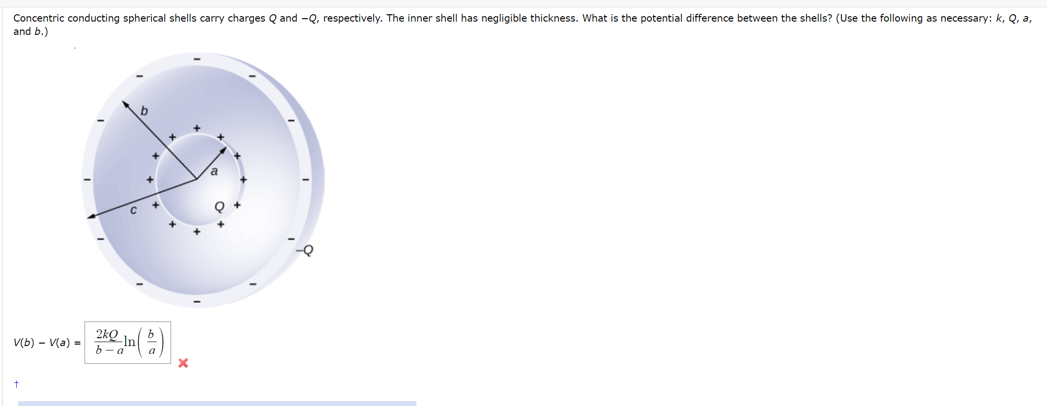 Solved Concentric conducting spherical shells carry charges | Chegg.com