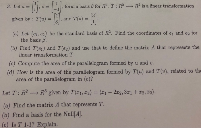 Solved form a basis B for R2. T R2 R2 is a linear | Chegg.com