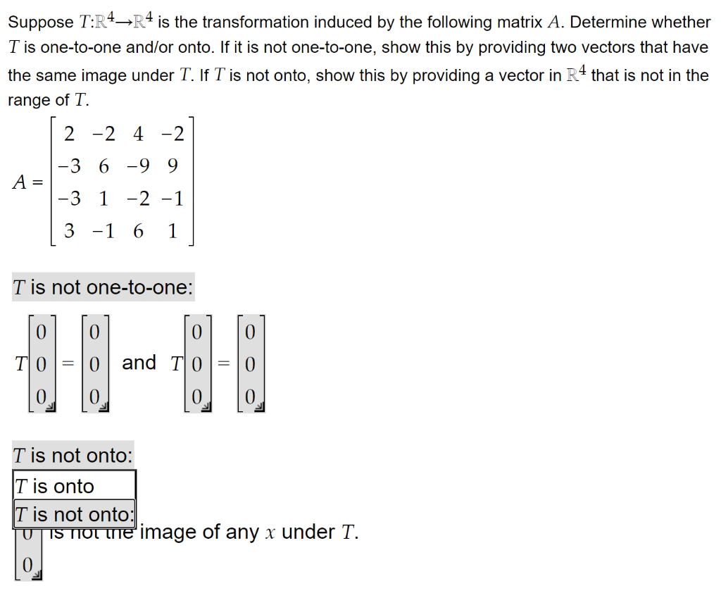 Solved Suppose T:R4-R4 is the transformation induced by the | Chegg.com