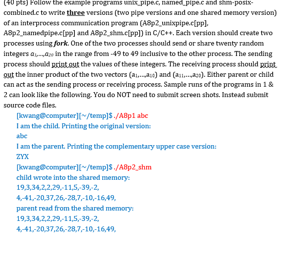 Solved 2. (40 pts) Follow the example programs | Chegg.com