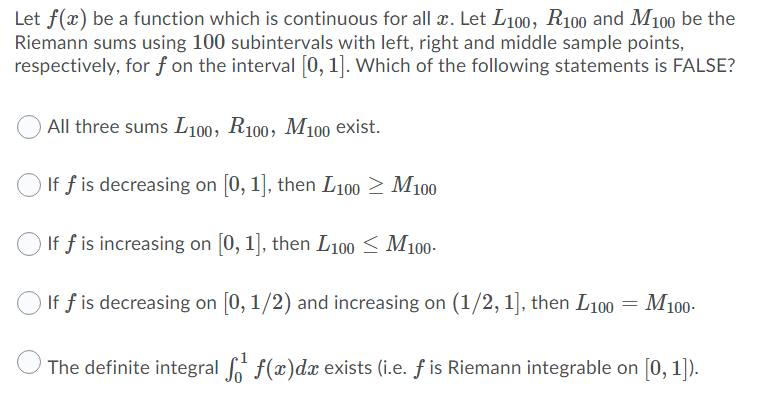 Solved Let f(x) be a function which is continuous for all x. | Chegg.com