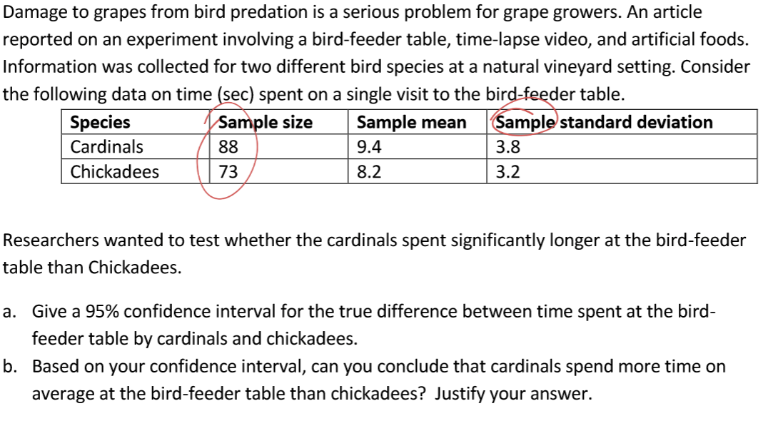 Solved Damage to grapes from bird predation is a serious | Chegg.com