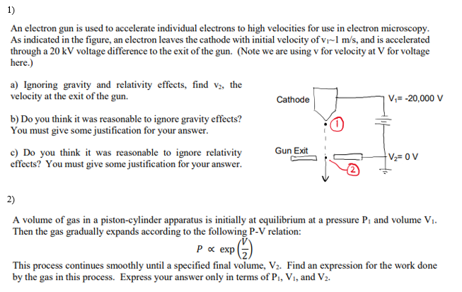 Solved An Electron Gun Is Used To Accelerate Individual