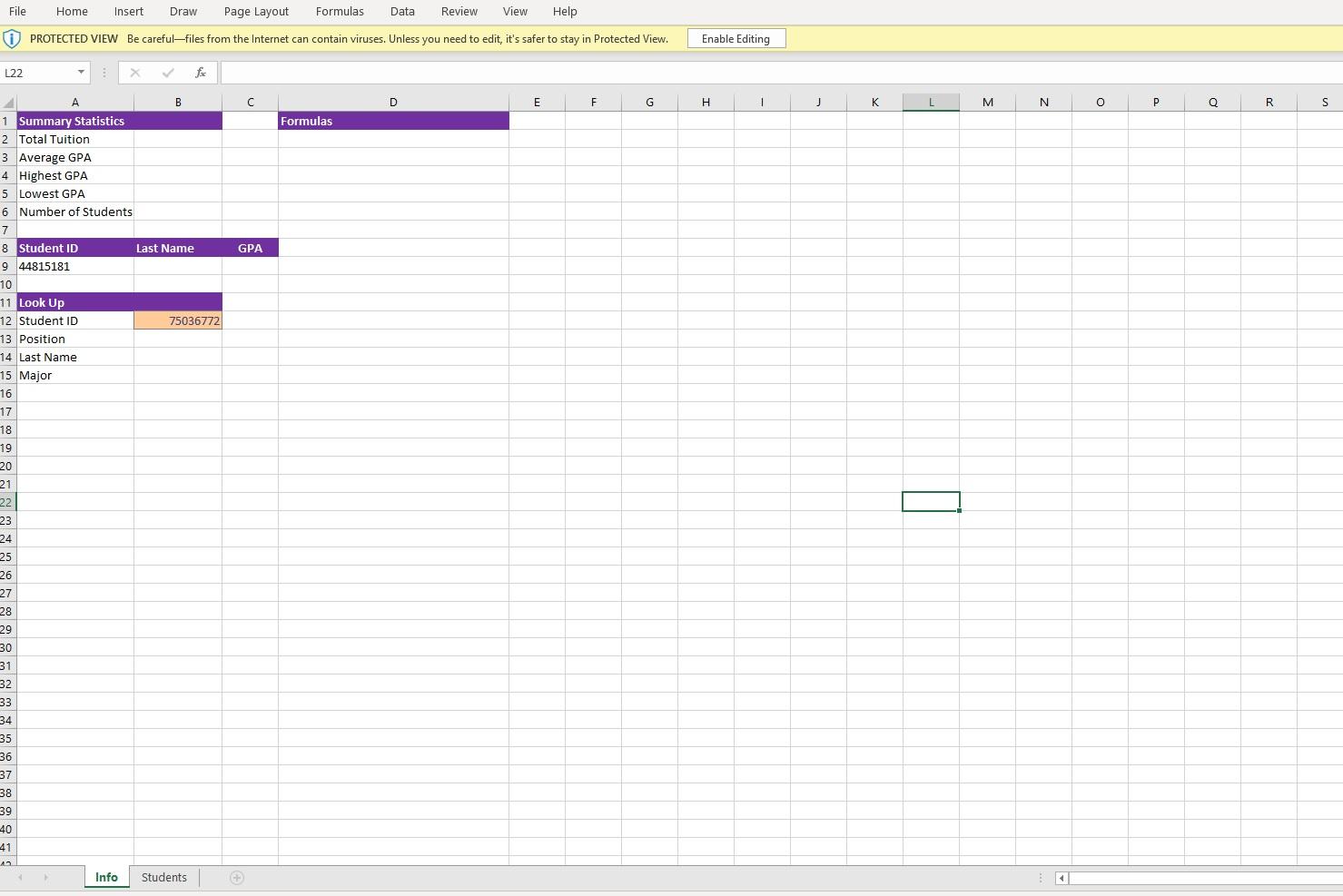 Solved Exp19_Excel_Ch11_ML1_Internships Project Description: | Chegg.com