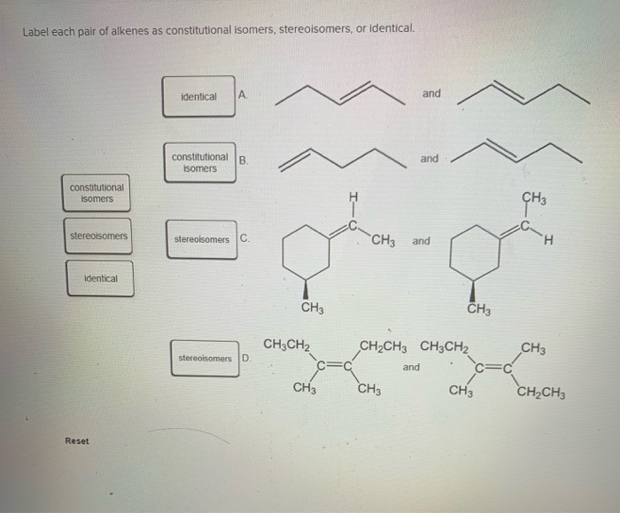 Solved: Label Each Pair Of Alkenes As Constitutional Isome... | Chegg.com