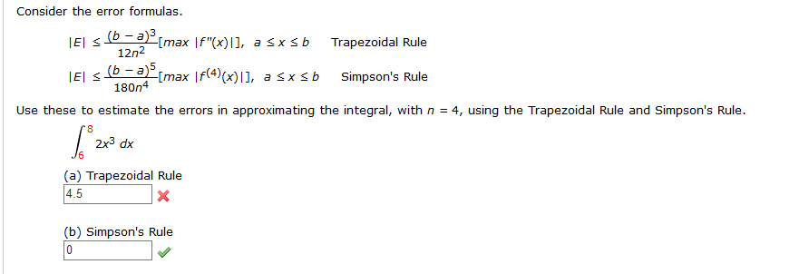 Solved Use these to estimate the errors in approximating the | Chegg.com