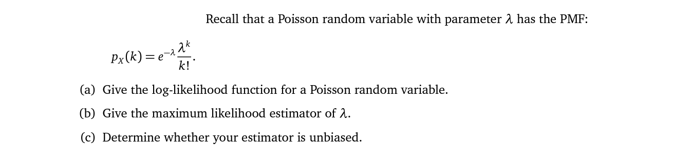 Solved Recall that a Poisson random variable with parameter | Chegg.com