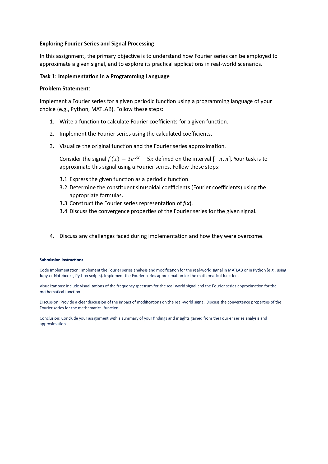 Solved Exploring Fourier Series and Signal ProcessingIn this | Chegg.com
