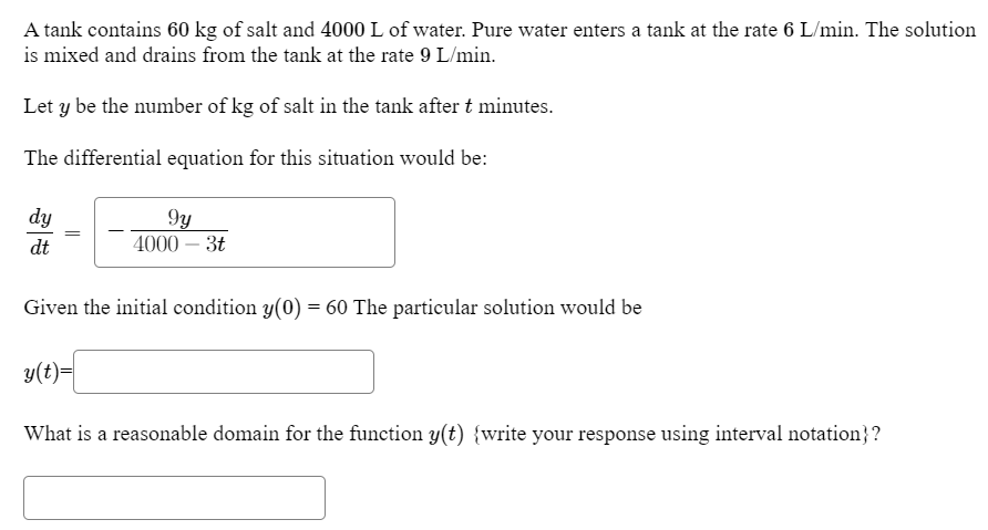 Solved Differential Equations First Order Linear