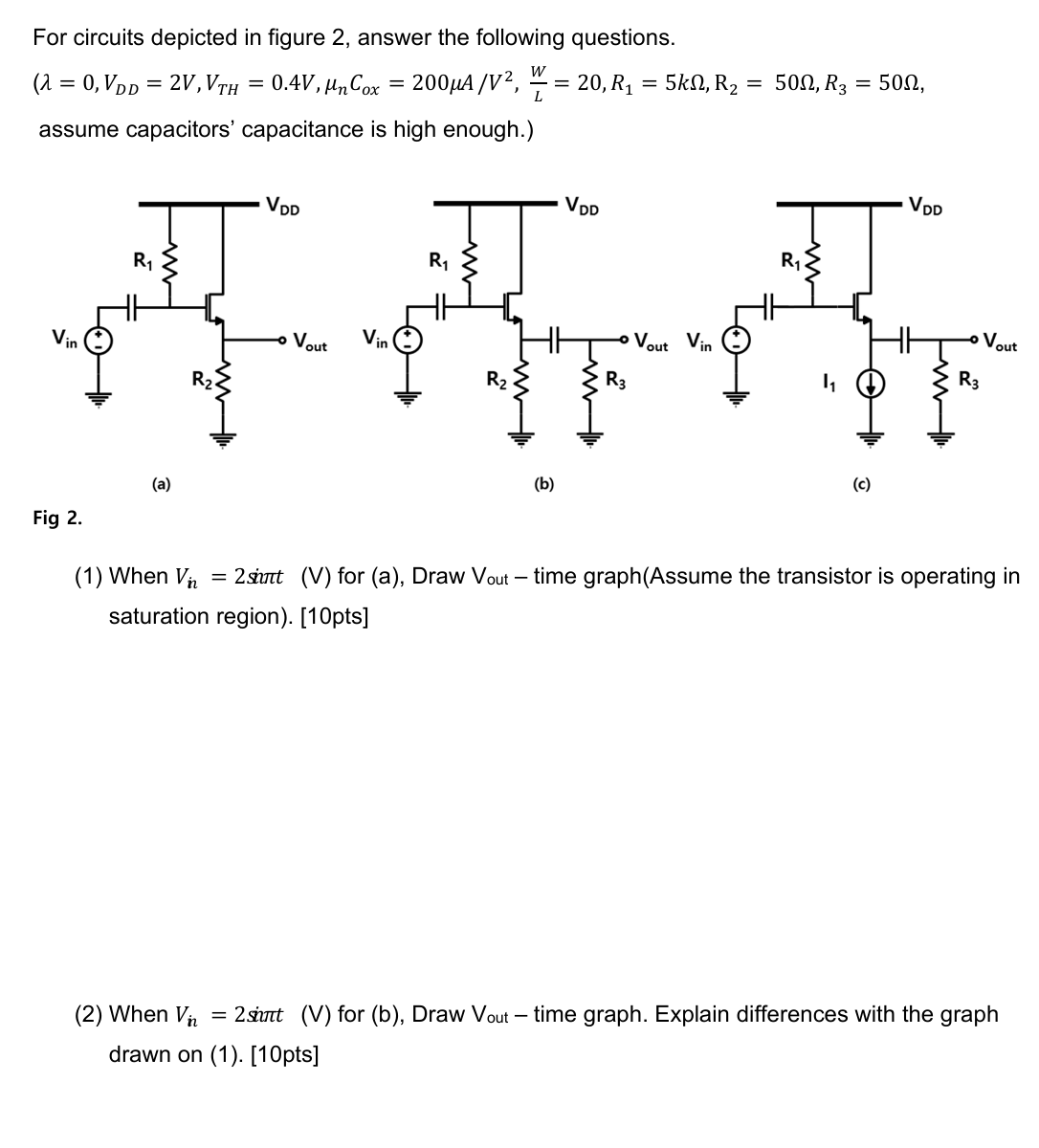 Solved For circuits depicted in ﻿figure 2, ﻿answer the | Chegg.com