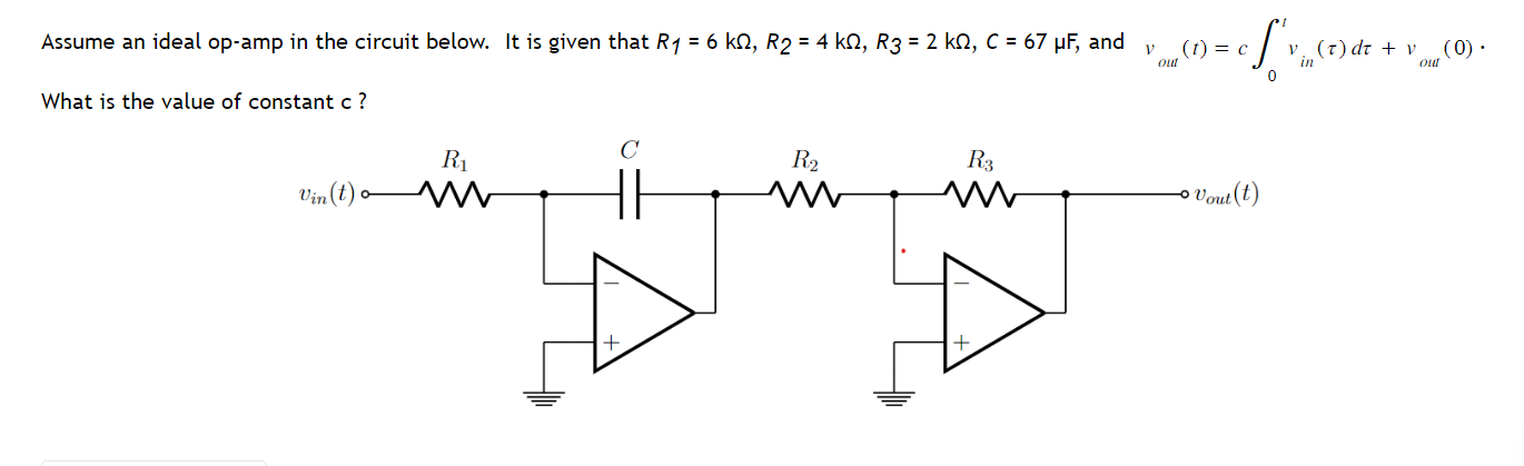 Solved Assume an ideal op-amp in the circuit below. It is | Chegg.com