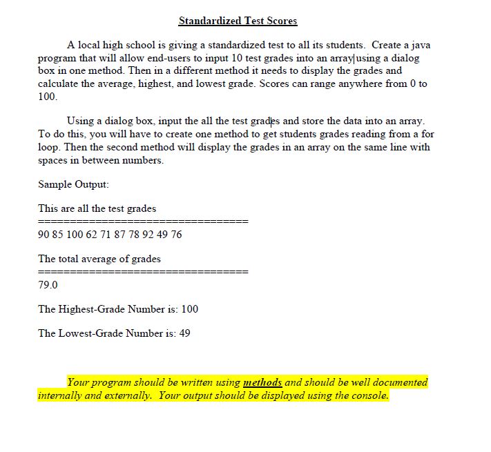 Solved Standardized Test Scores A local high school is | Chegg.com