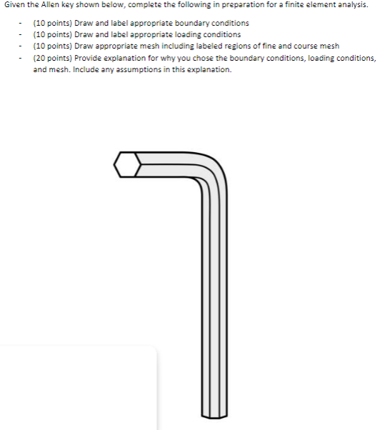 Given the Allen key shown below, complete the | Chegg.com