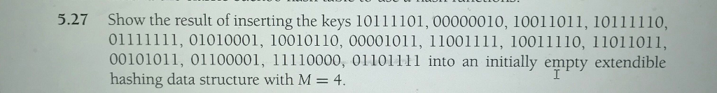 Solved - - - 5.27 Show the result of inserting the keys | Chegg.com