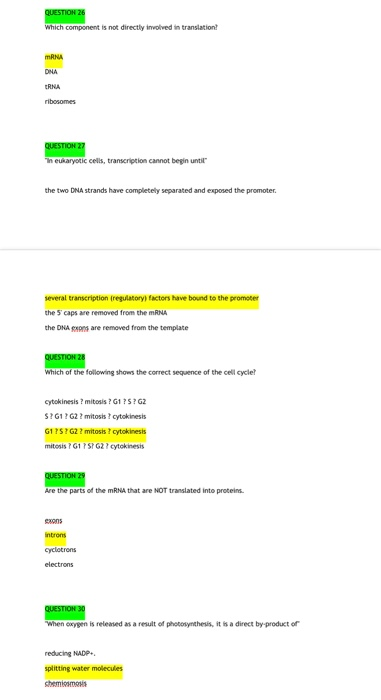 Solved QUESTION 26 Which component is not directly involved | Chegg.com