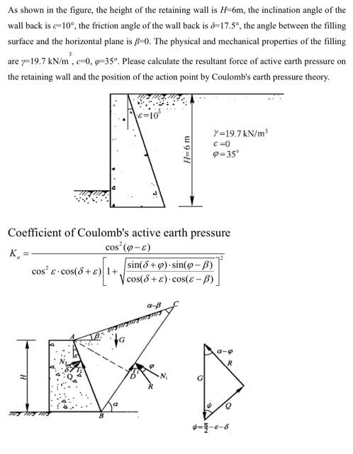 Solved As shown in the figure, the height of the retaining | Chegg.com
