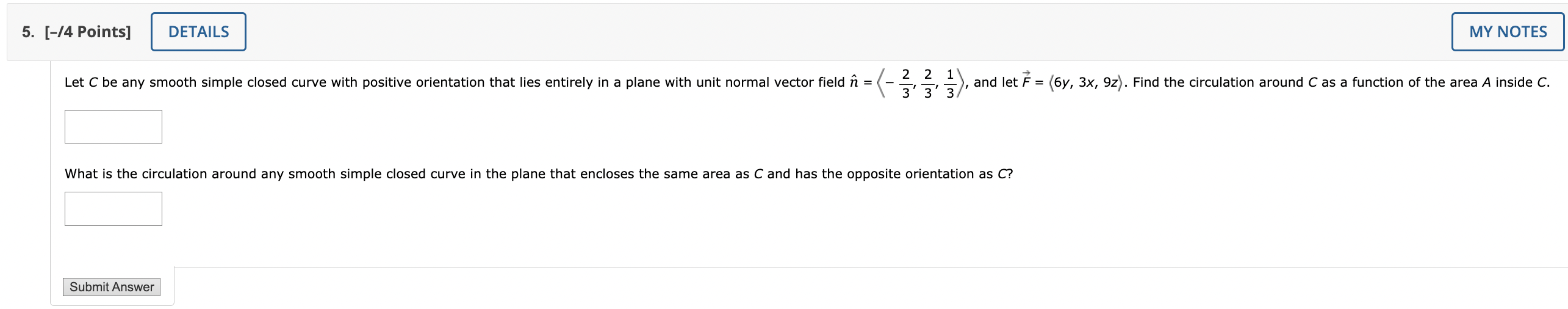 Solved [-/4 ﻿Points] ﻿What is the circulation around any | Chegg.com