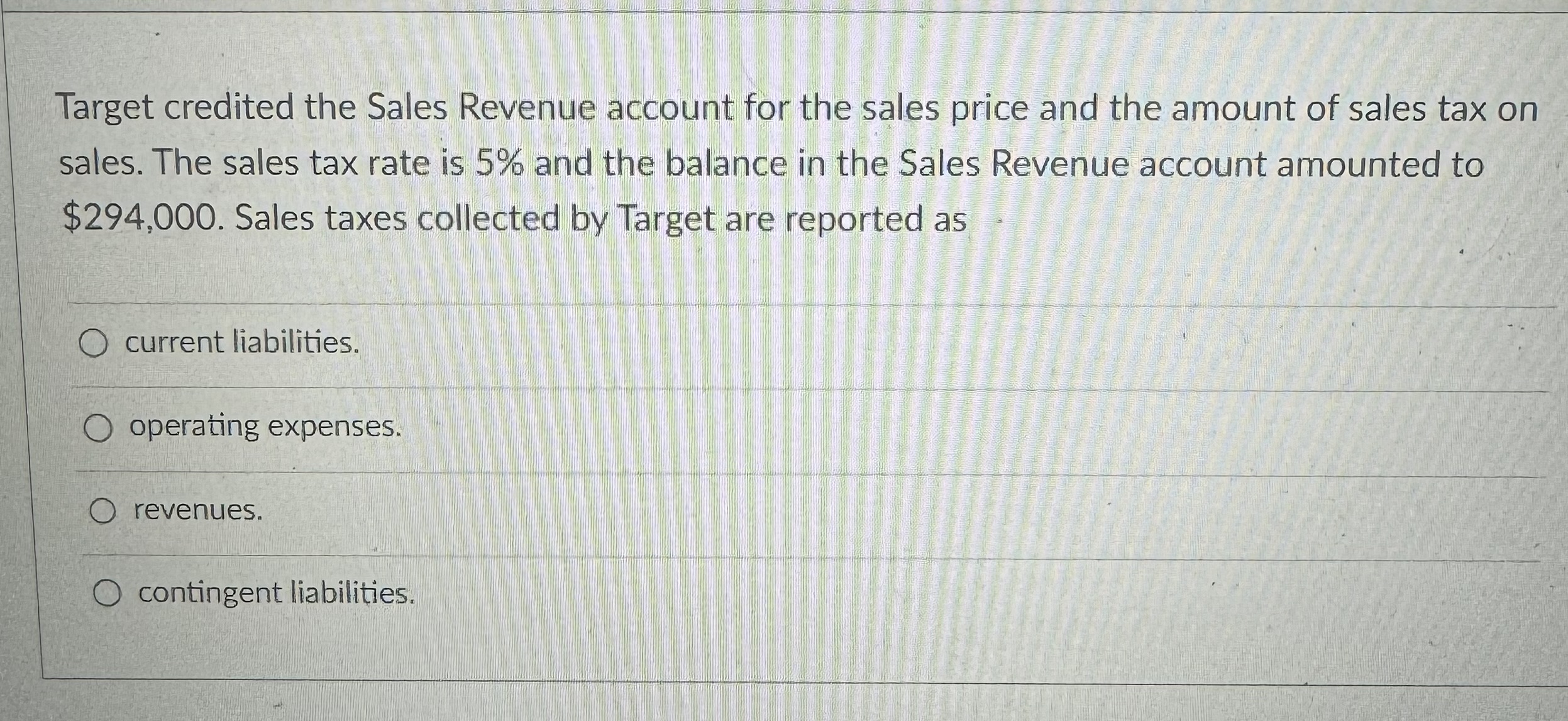 Solved Target credited the Sales Revenue account for the | Chegg.com