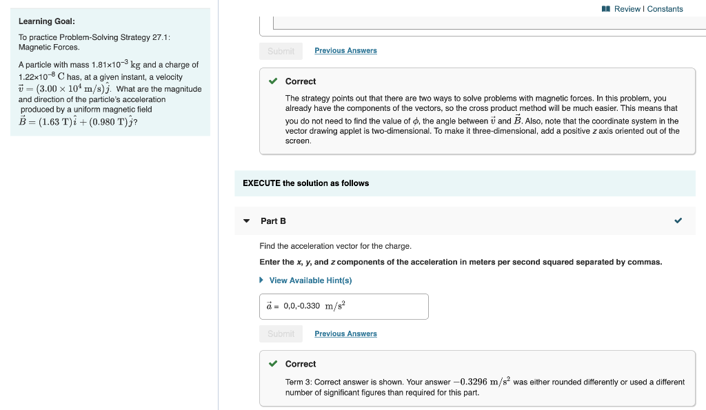 Solved PSS 27.1: Magnetic Forces 3 of 6 > A Review | | Chegg.com