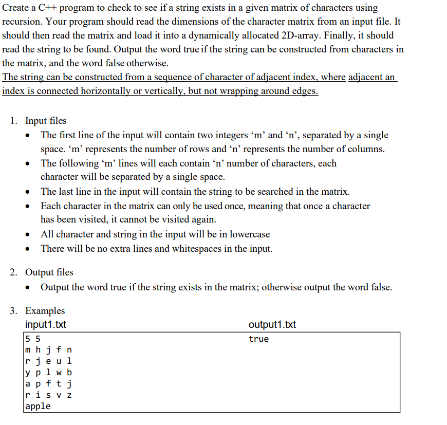 Solved Create a C++ program to check to see if a string | Chegg.com