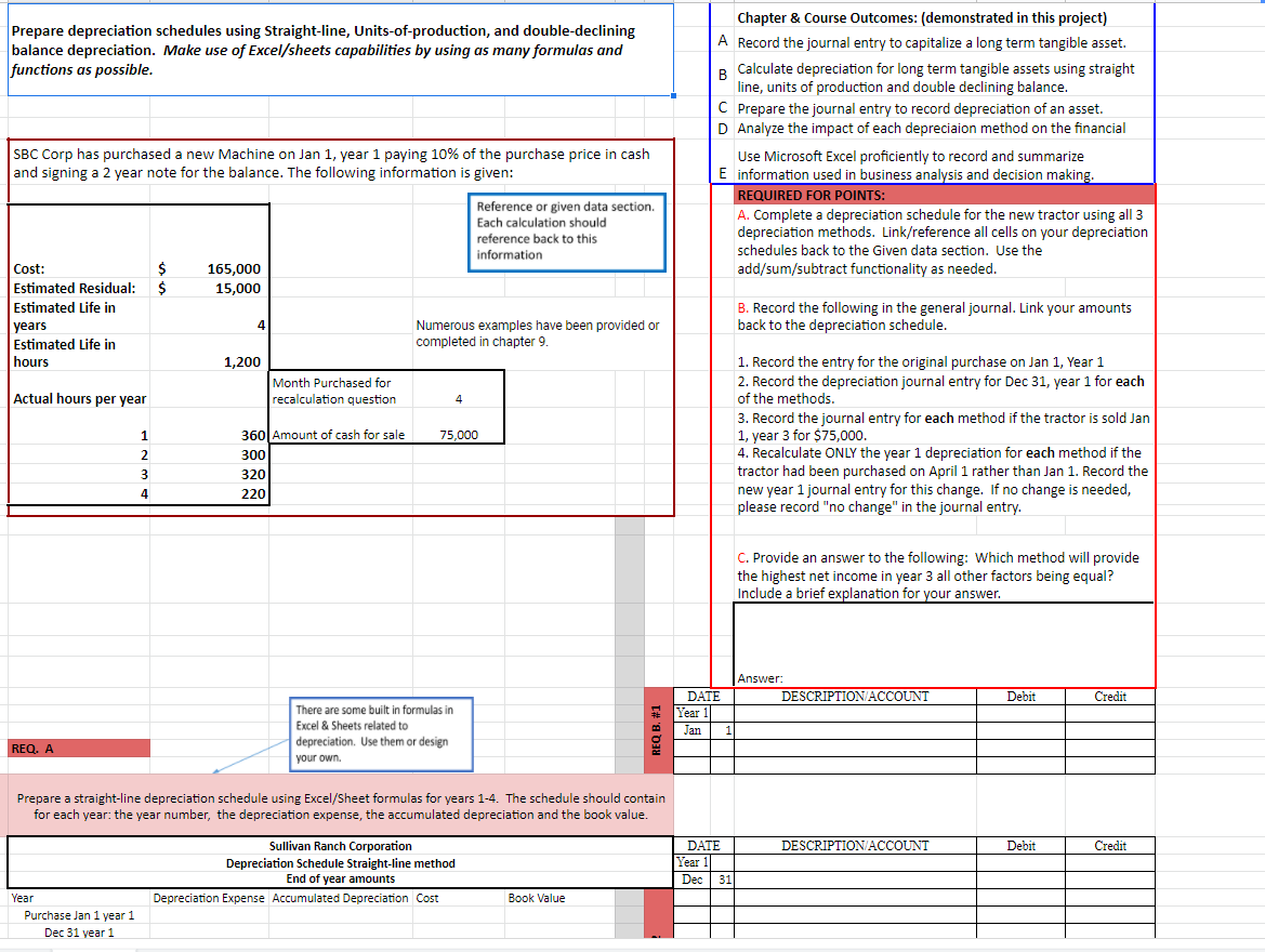 Solved Can you please show me all the cell referencing I | Chegg.com