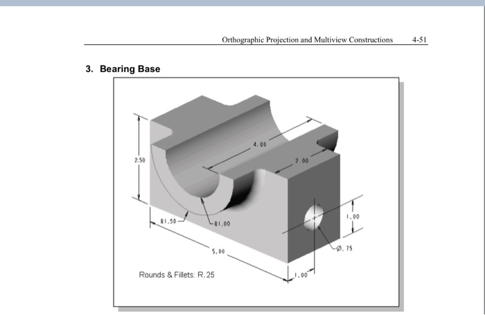 Solved Orthographic Projection and Multiview Constructions | Chegg.com