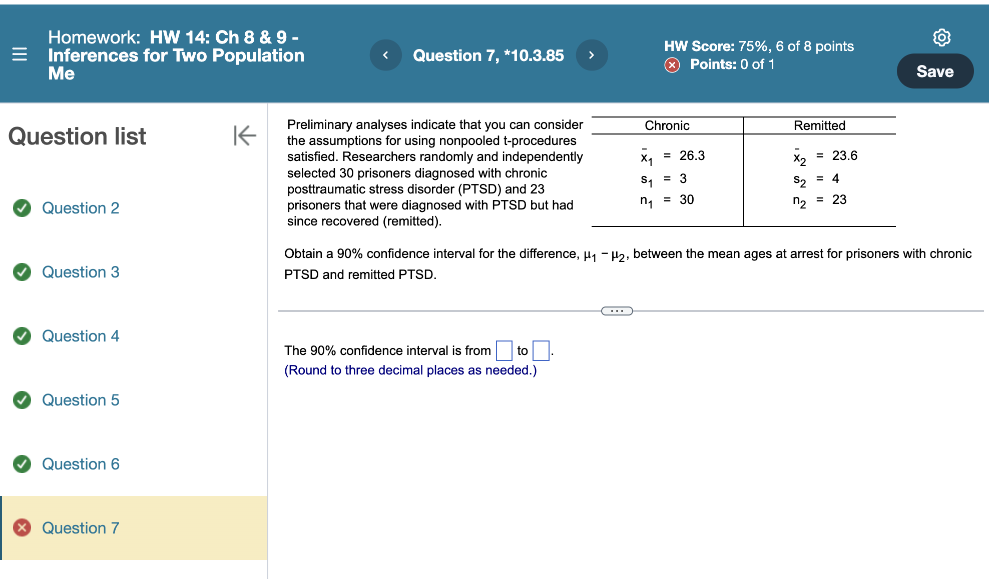 Homework: HW 14: Ch 8 \& 9 - 三 Inferences for Two | Chegg.com