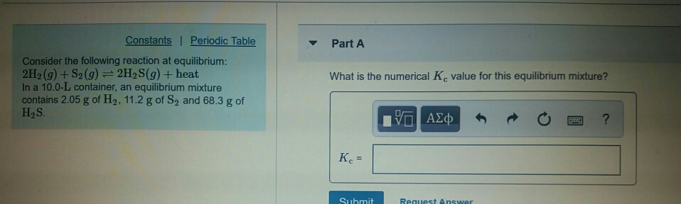 Solved Constants I Periodic Table PartA Consider the | Chegg.com