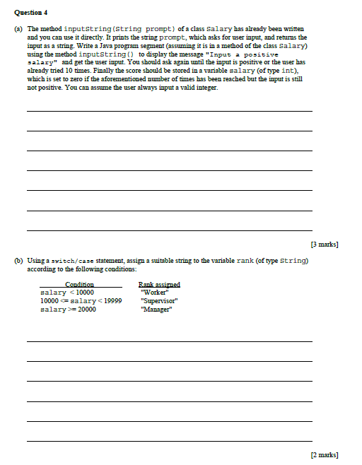 Solved Question 4 (2) The method inputstring (string prompt) | Chegg.com